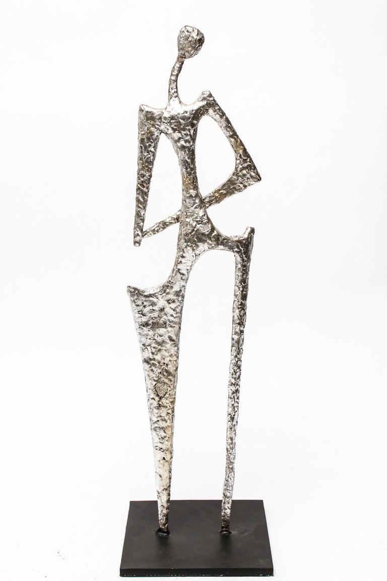 Modern Abstract Standing Figurative Sculpture in Metal at 1stDibs