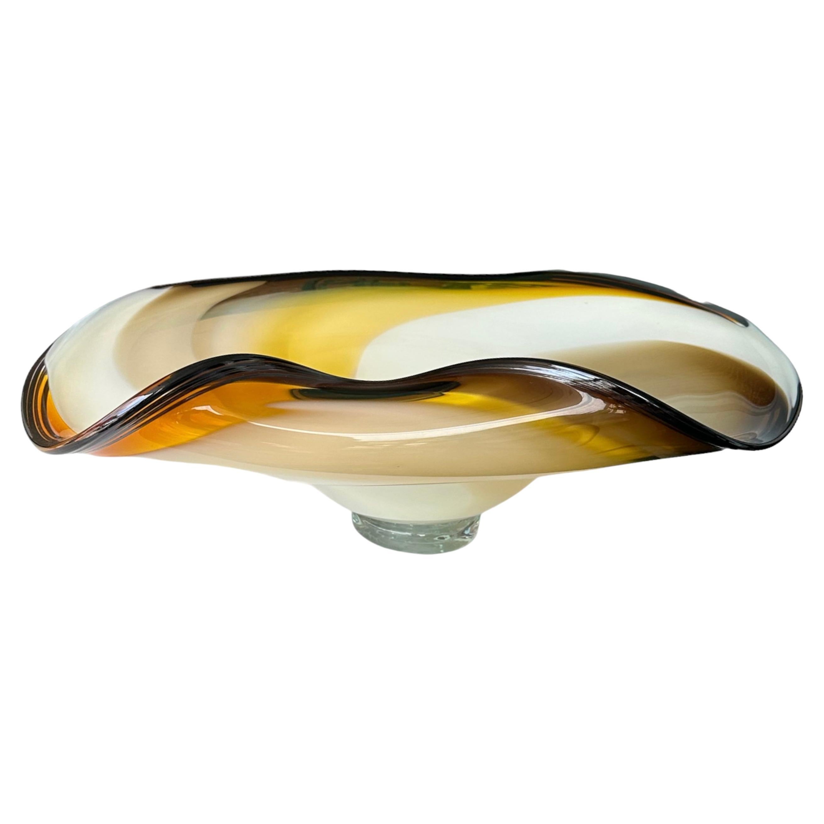 Modern Nicholson Studio Art Glass 'Wave' Bowl at 1stDibs | glass wave art