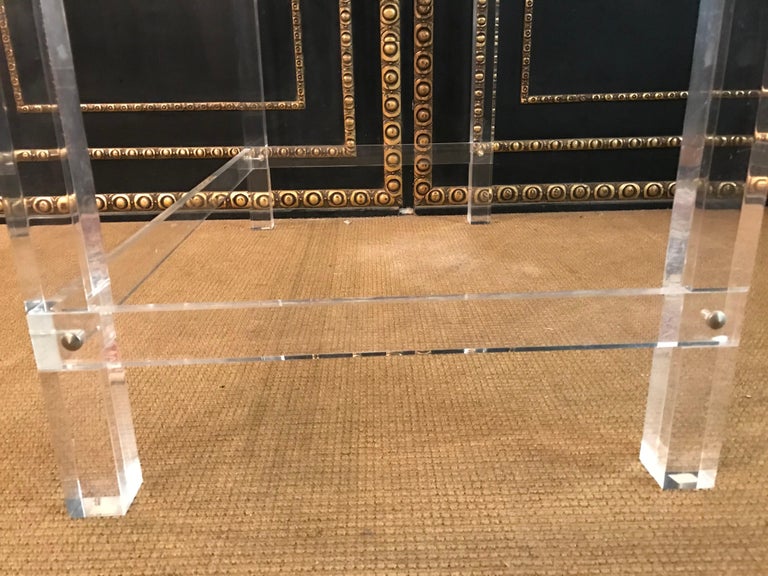 Modern Acrylic Desk with Top with 4 Legs For Sale at 1stDibs