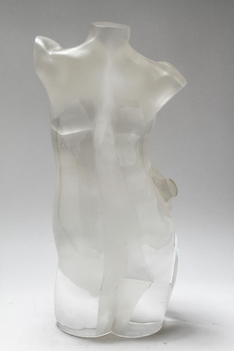 Modern Acrylic Female Torso Sculpture at 1stDibs