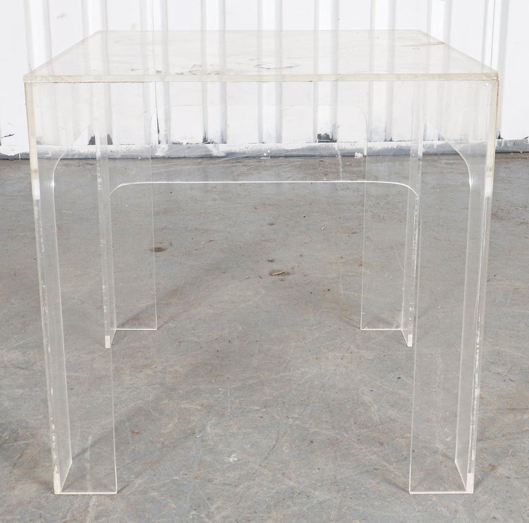 Modern Acrylic Side Table For Sale at 1stDibs