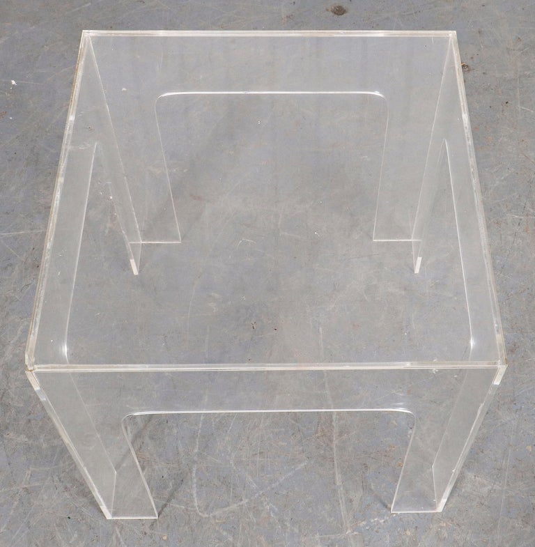 Modern Acrylic Side Table For Sale at 1stDibs