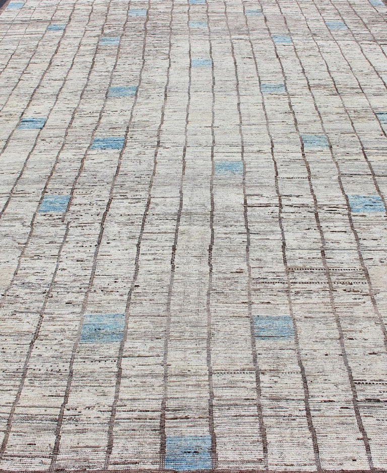 Modern Afghanistan Rug in Neutral Tones with Subdued Design with Pops ...