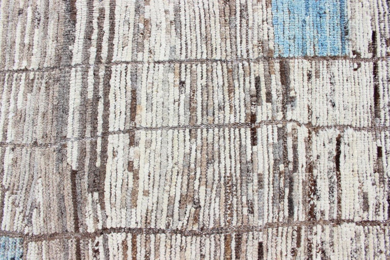 Modern Afghanistan Rug in Neutral Tones with Subdued Design with Pops ...