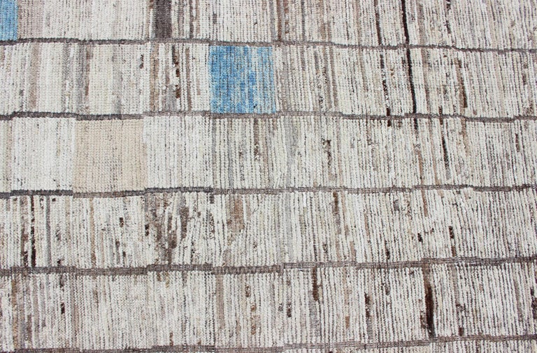 Modern Afghanistan Rug in Neutral Tones with Subdued Design with Pops ...