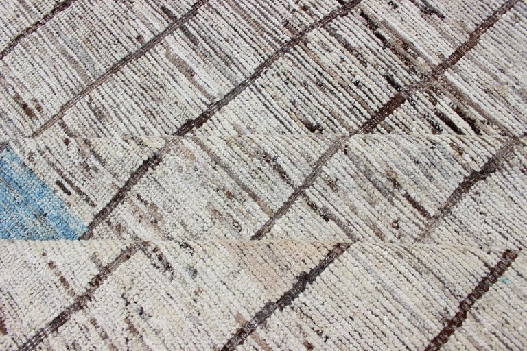 Modern Afghanistan Rug in Neutral Tones with Subdued Design with Pops ...