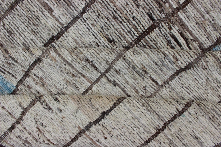 Modern Afghanistan Rug in Neutral Tones with Subdued Design with Pops ...