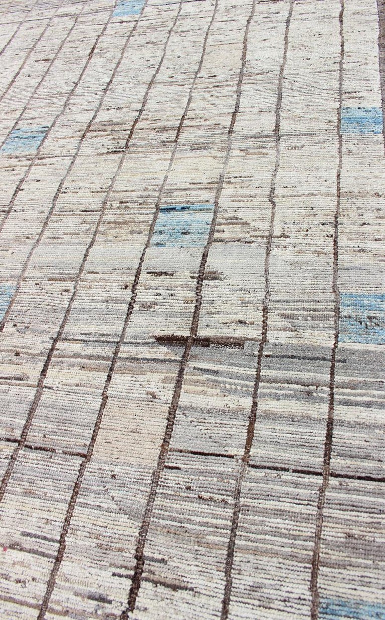 Modern Afghanistan Rug in Neutral Tones with Subdued Design with Pops ...