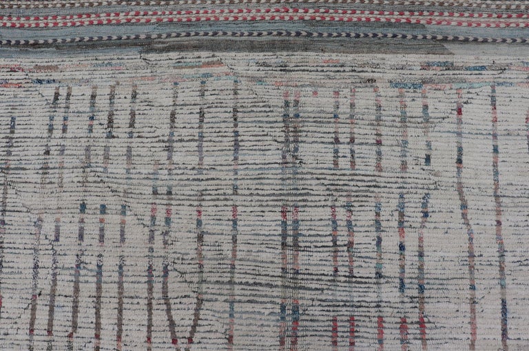 Modern Afghanistan Rug in Neutral Tones with Subdued Design with Pops ...