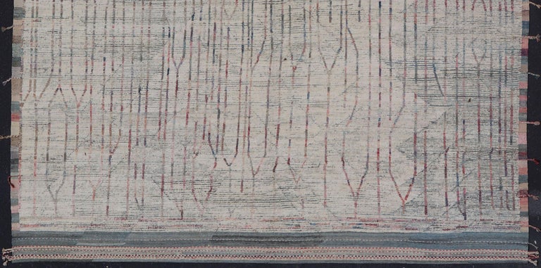 Modern Afghanistan Rug in Neutral Tones with Subdued Design with Pops ...