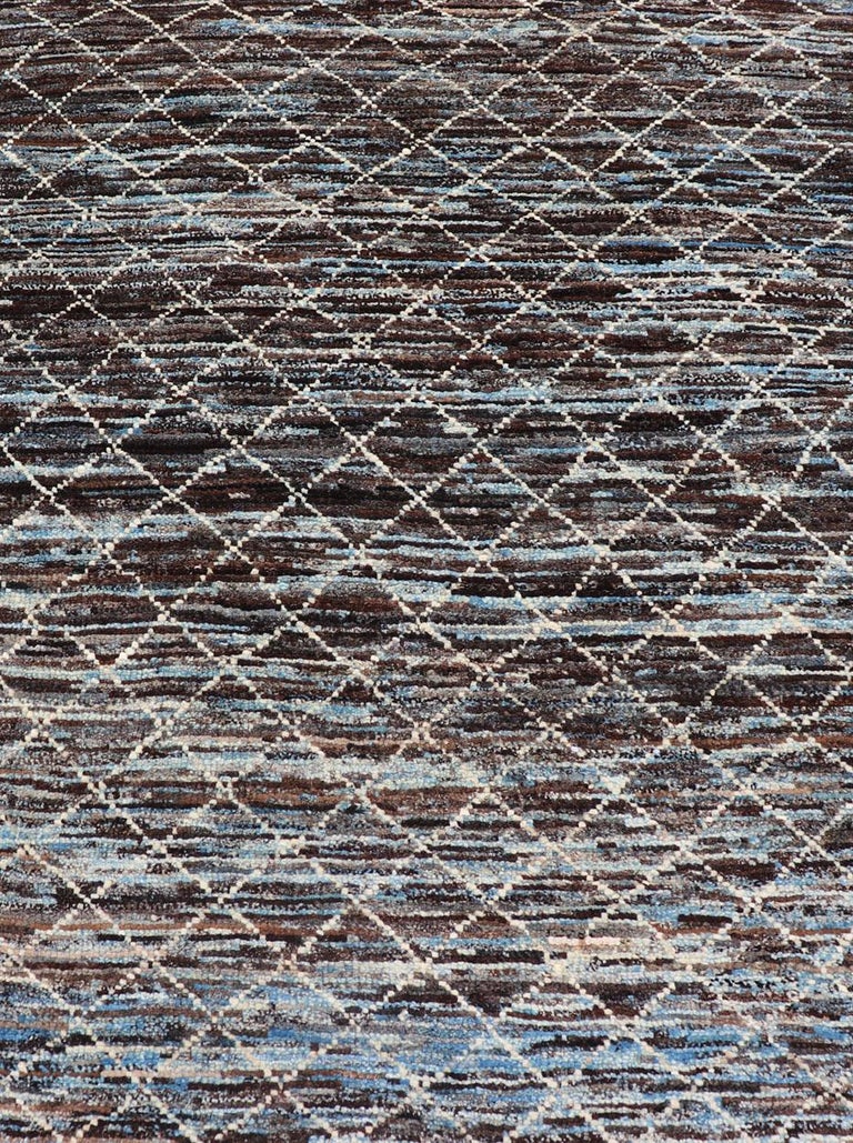 Modern Afghanistan Runner in Neutral Tones with Subdued Design For Sale ...