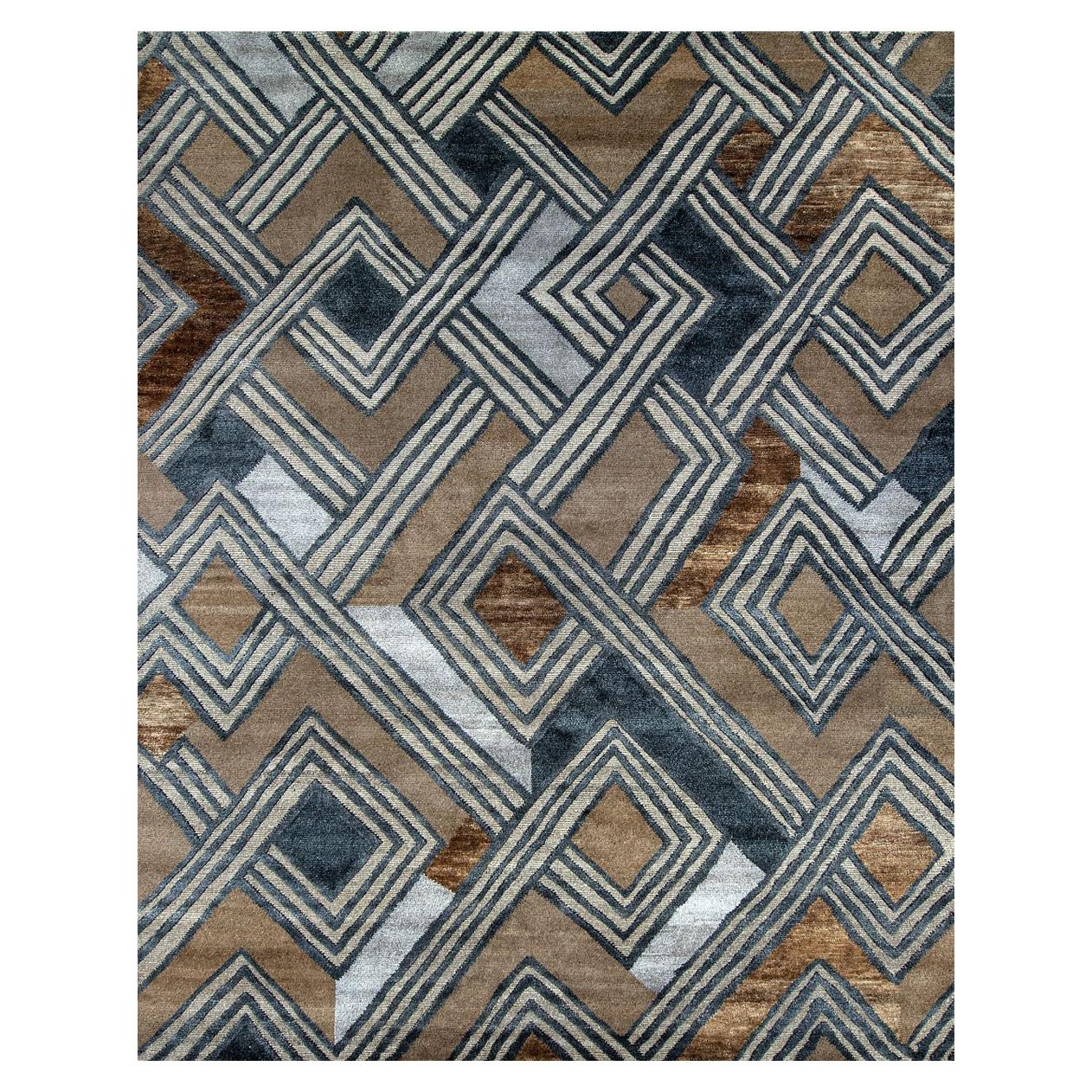 Modern Terrazzo Primary White Color Shag Rug 9' x 12 'Customizable' For ...