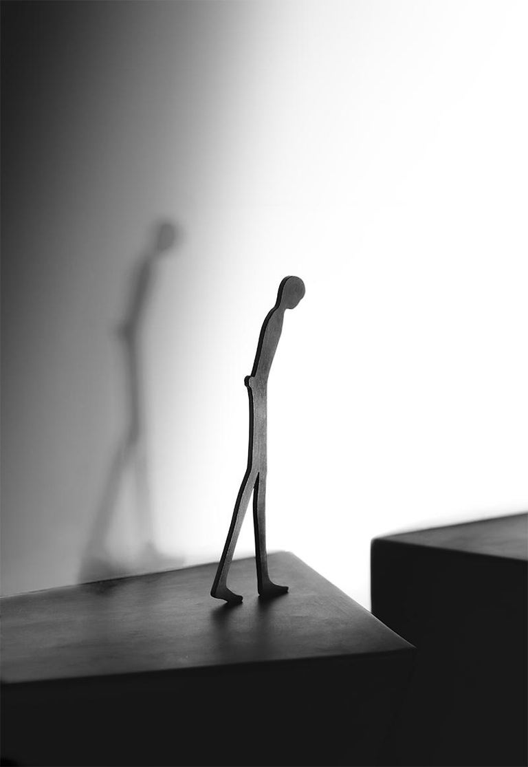 Modern Alex Pinna for Dilmos Shelf Suspended Console Patinated Waxed ...