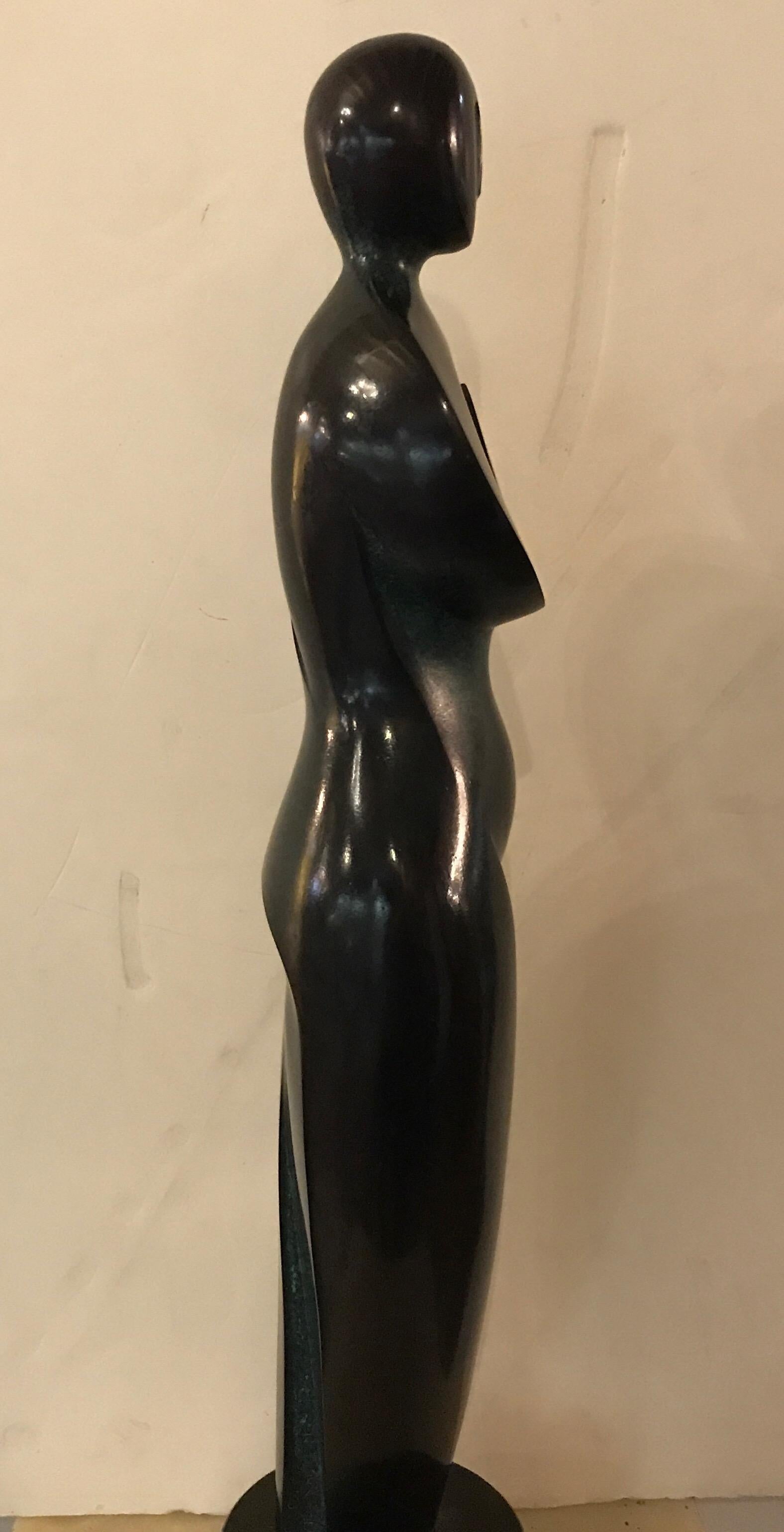 Modern American Bronze Standing Lady by Fred Nagel For Sale at 1stDibs ...