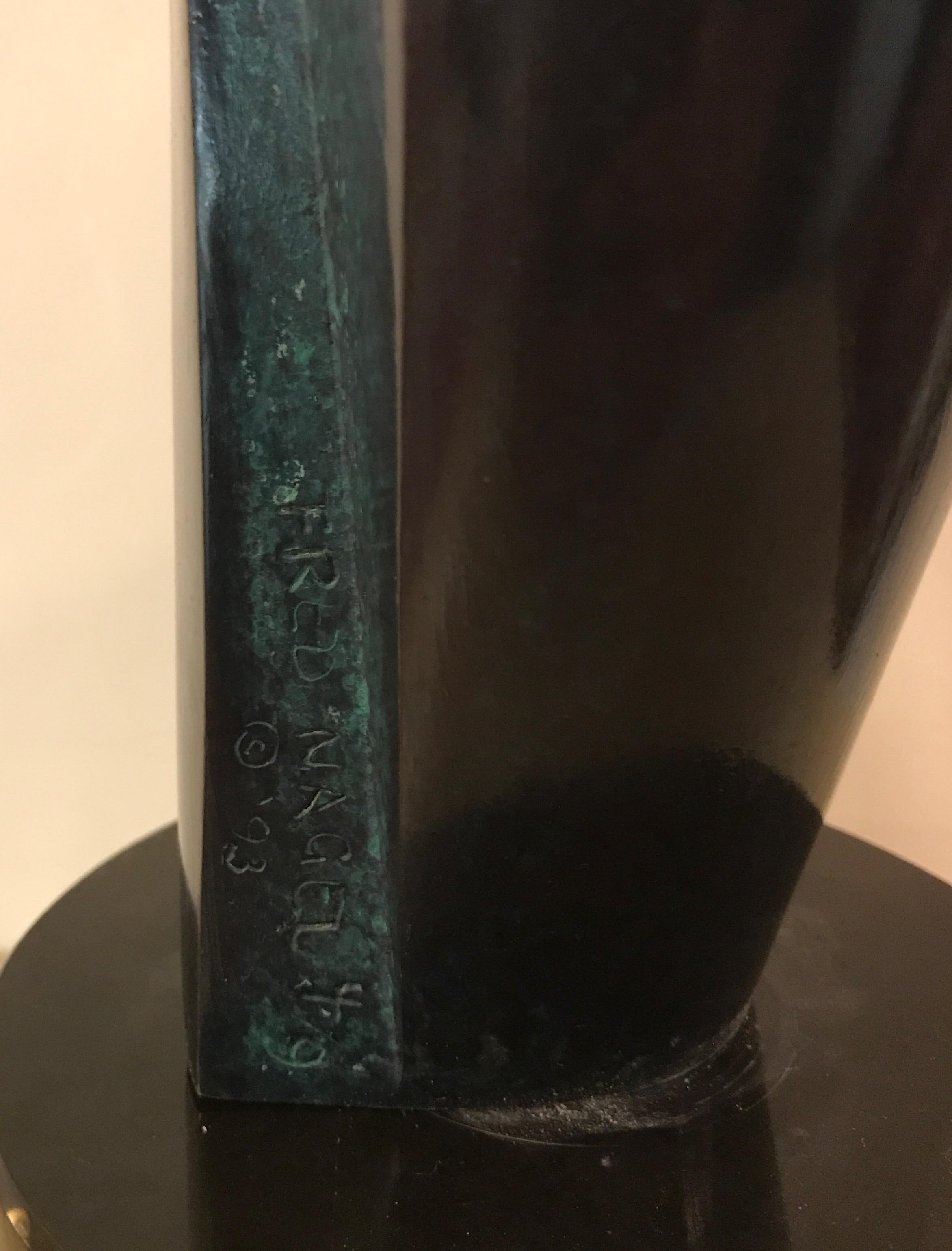 Modern American Bronze Standing Lady by Fred Nagel For Sale at 1stDibs ...