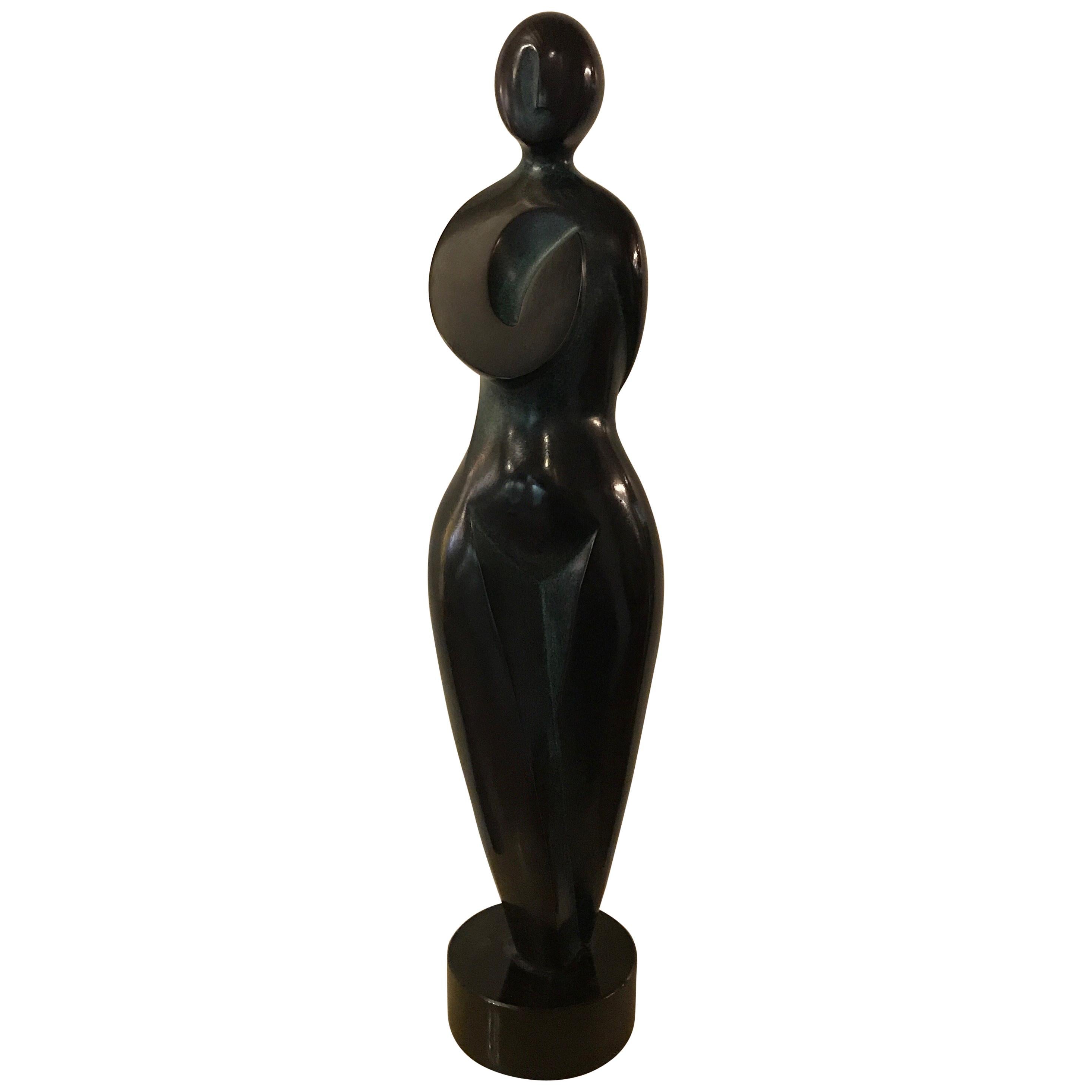 Modern American Bronze Standing Lady by Fred Nagel For Sale at 1stDibs ...