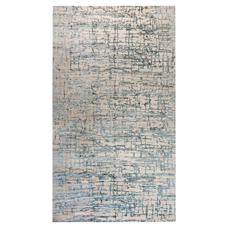 Modern Aqua Element Rug in Green and Beige by Doris Leslie Blau For ...