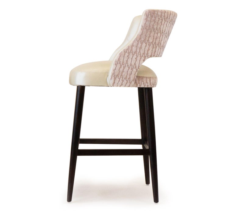 Modern Armless Bar or Counter Stool with Relaxed Backrest For Sale at ...
