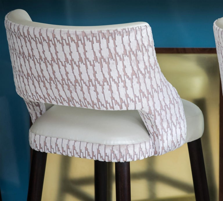 Modern Armless Bar or Counter Stool with Relaxed Backrest For Sale at ...