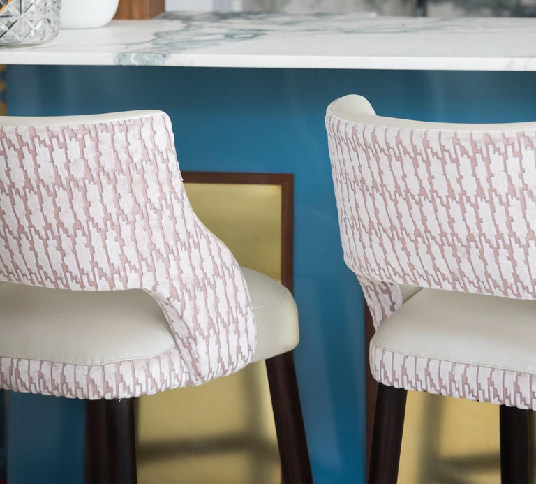 Modern Armless Bar or Counter Stool with Relaxed Backrest For Sale at ...