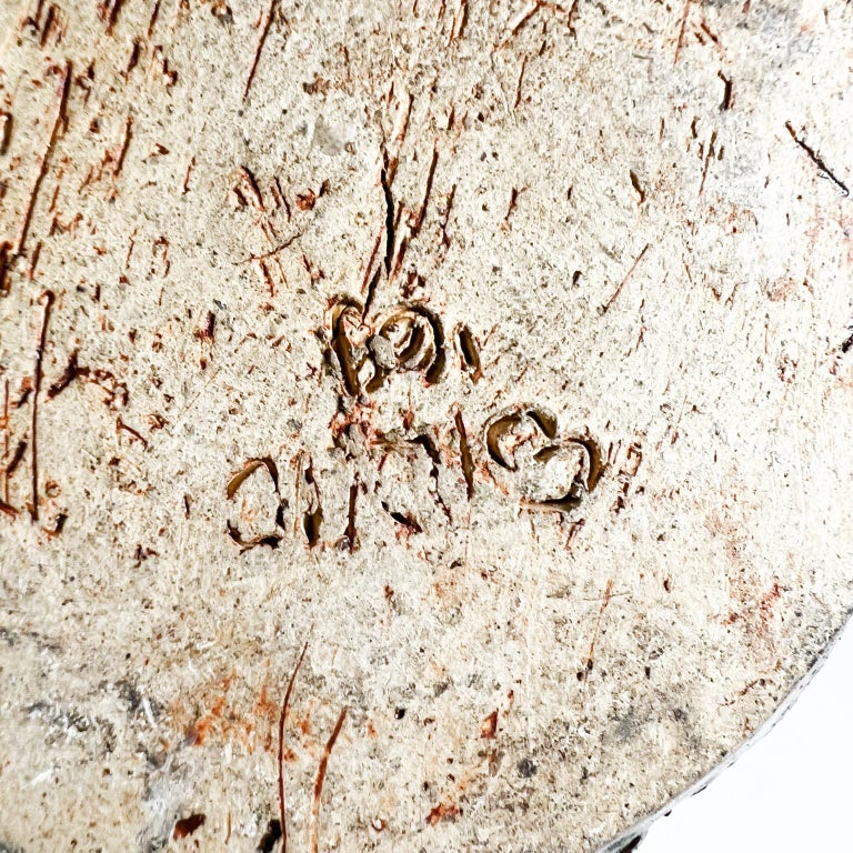 Modern Art Pottery Weed Pot Lava Drip Glaze Signed For Sale at 1stDibs