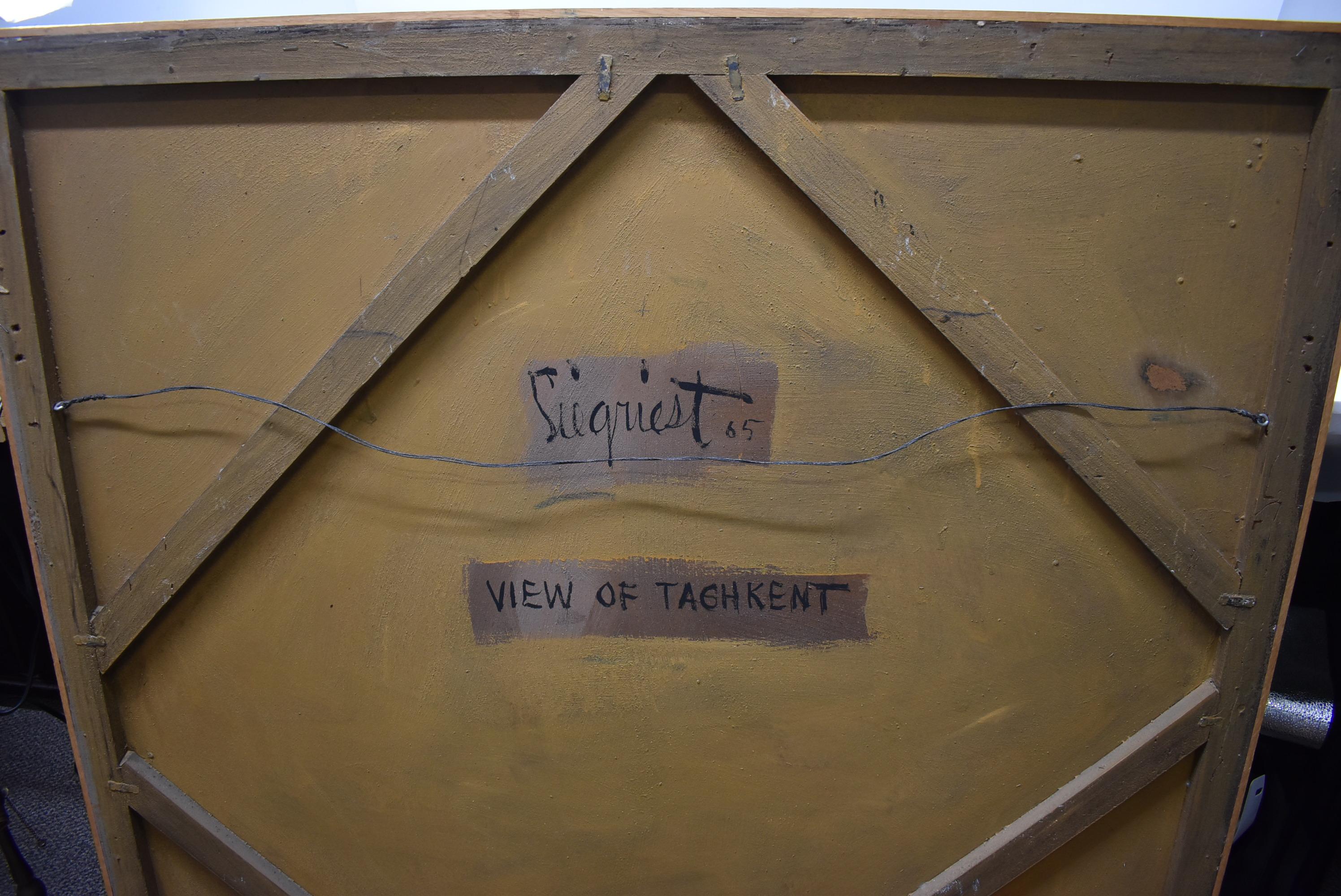 Modern Art Sand Painting by Louis Siegriest "View of Taghkent" For Sale ...