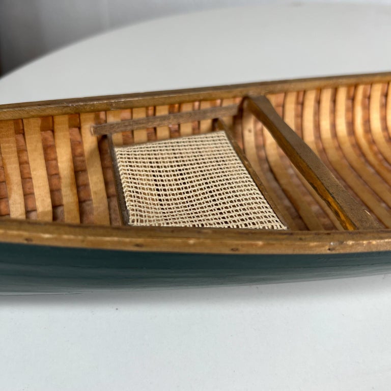 Modern Art Sculpture Collectible Miniature Wooden Canoe Model For Sale ...