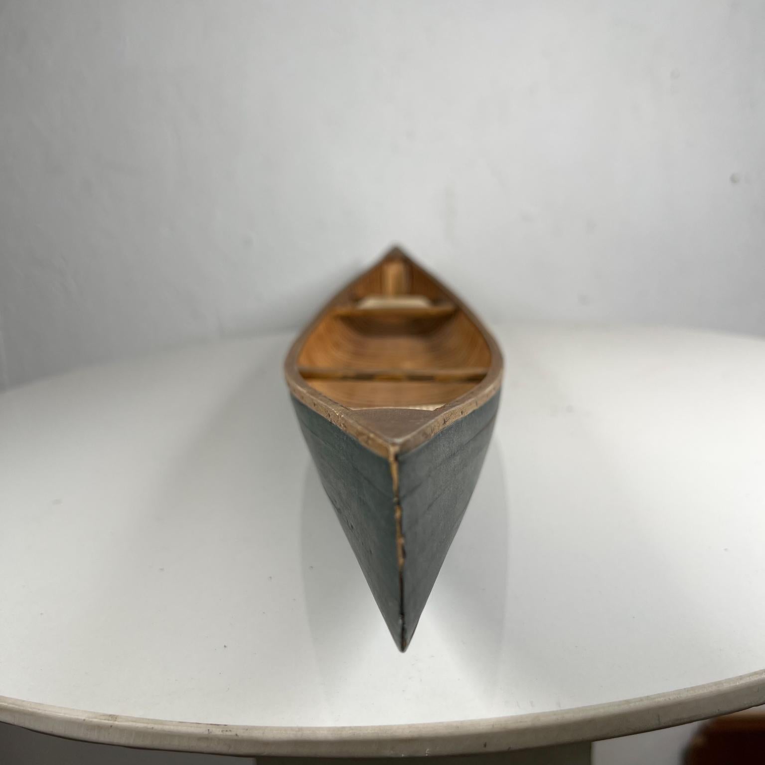 Modern Art Sculpture Collectible Miniature Wooden Canoe Model For Sale ...