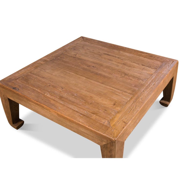 Modern Asian-Style Square Coffee Table For Sale at 1stDibs