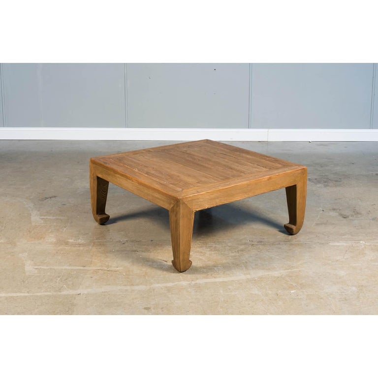 Modern Asian-Style Square Coffee Table For Sale at 1stDibs