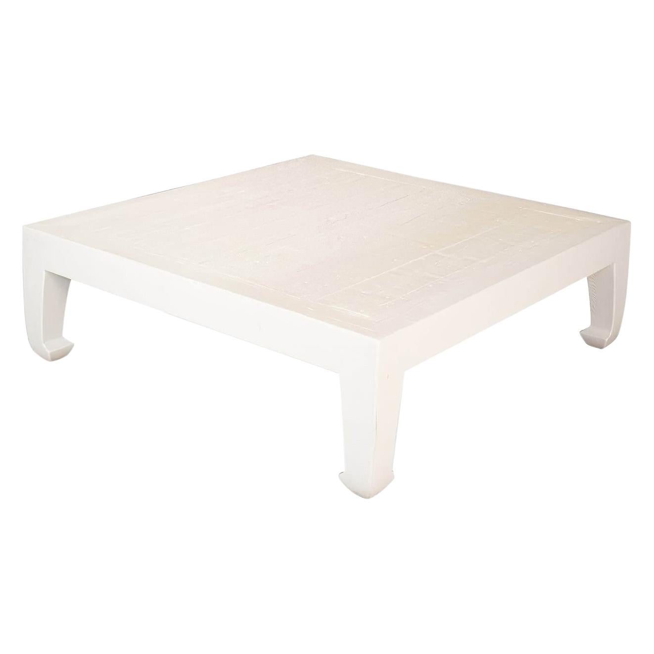 Modern Asian-Style Square Coffee Table For Sale at 1stDibs