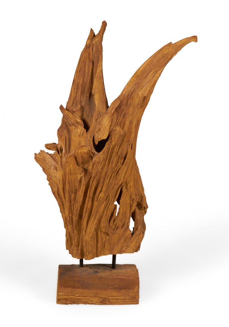 Modern Asian Teak Tree Root Sculpture For Sale at 1stDibs