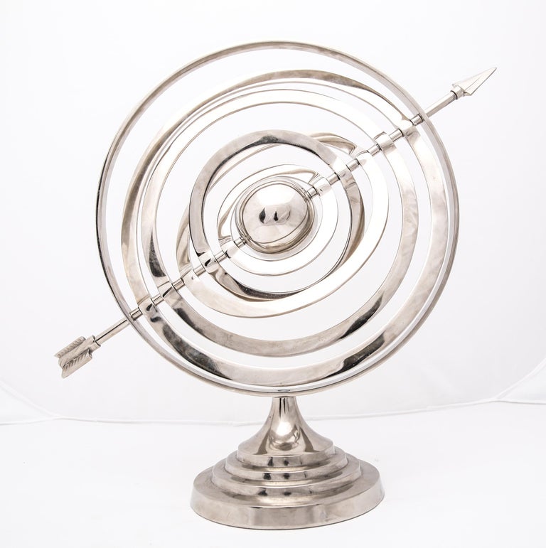 Modern Astrolabe Sphere in Aluminum at 1stDibs