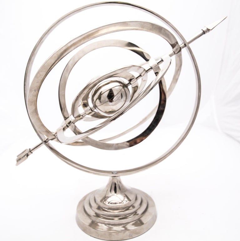 Modern Astrolabe Sphere in Aluminum at 1stDibs