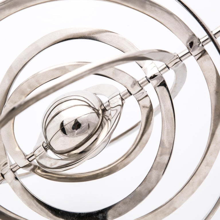 Modern Astrolabe Sphere in Aluminum at 1stDibs