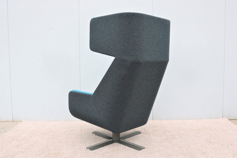 Modern Axel Enthoven for BuzziSpace Blue BuzziMe Swivel Lounge Chair ...