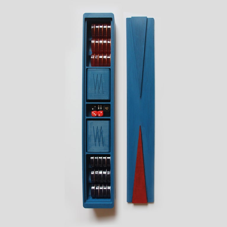 Modern Backgammon Board Game Handmade Epoxy Resin Handpainted Limited ...