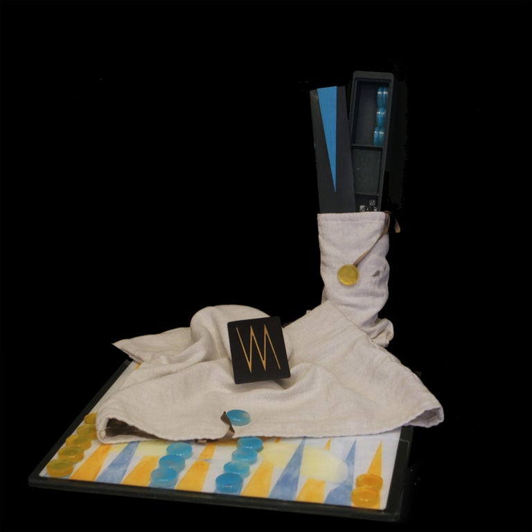 Modern Backgammon Board Game Handmade Epoxy Resin Handpainted Limited ...