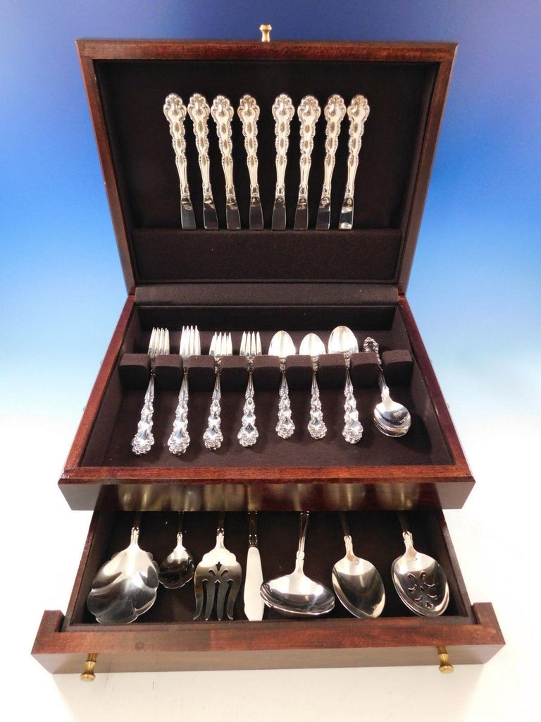 Modern Baroque by Community Oneida Silver Plate Flatware Set 8 Service ...