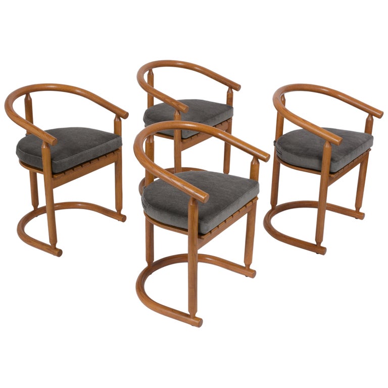 Modern Barrel Back Dining Chairs at 1stDibs | modern barrel dining chair