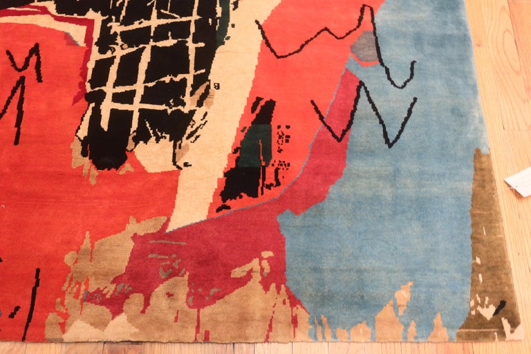 Modern Basquiat Inspired Art Rug. 8 ft 4 in x 10 ft at 1stDibs