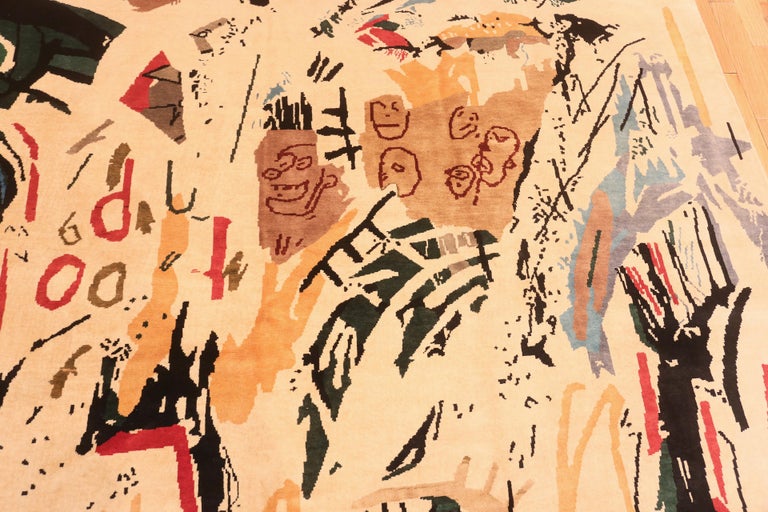 Modern Basquiat Inspired Art Rug. 8 ft 4 in x 10 ft at 1stDibs