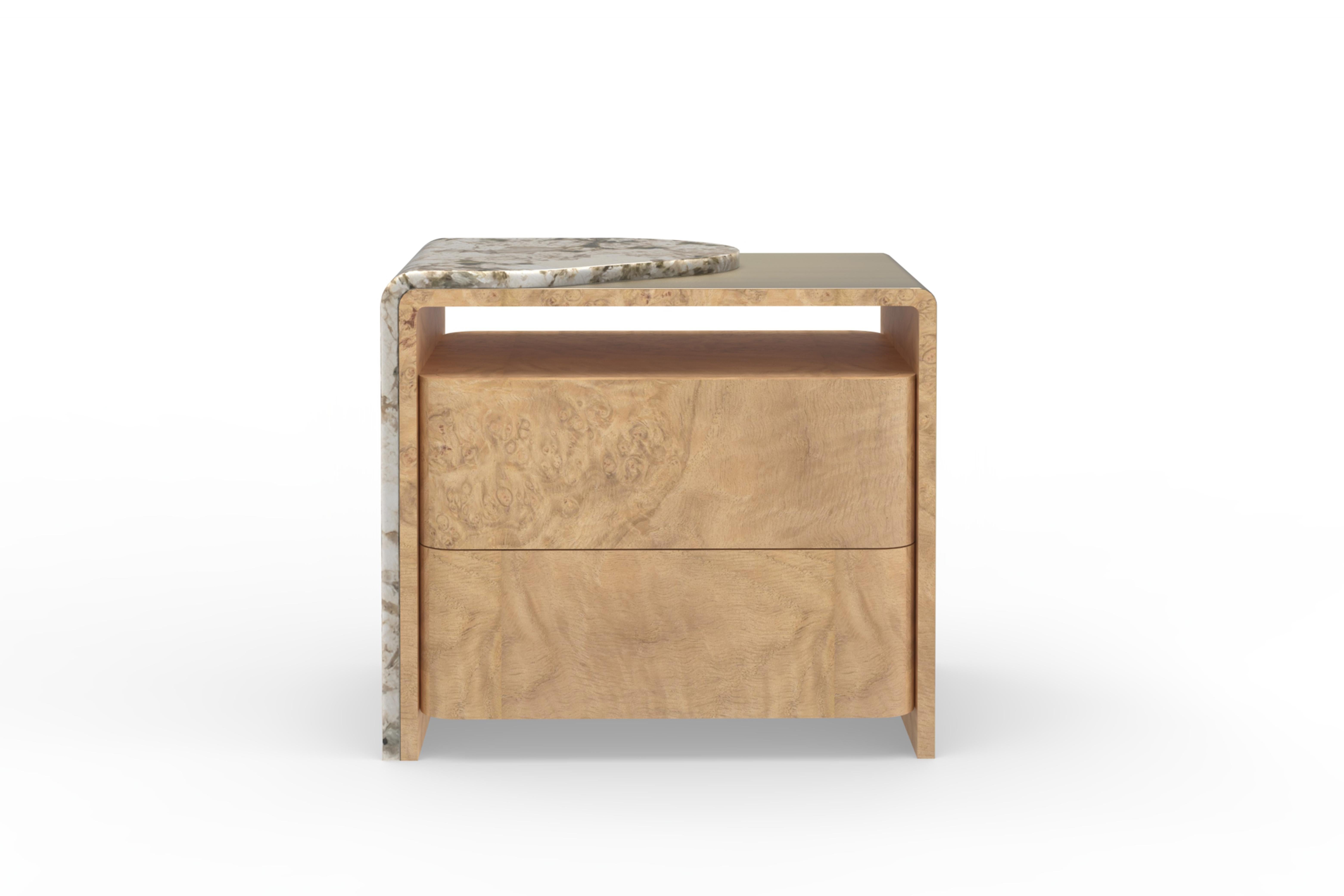 Modern Belmonte Bedside Table, Patagonia Granite, Handmade Portugal ...