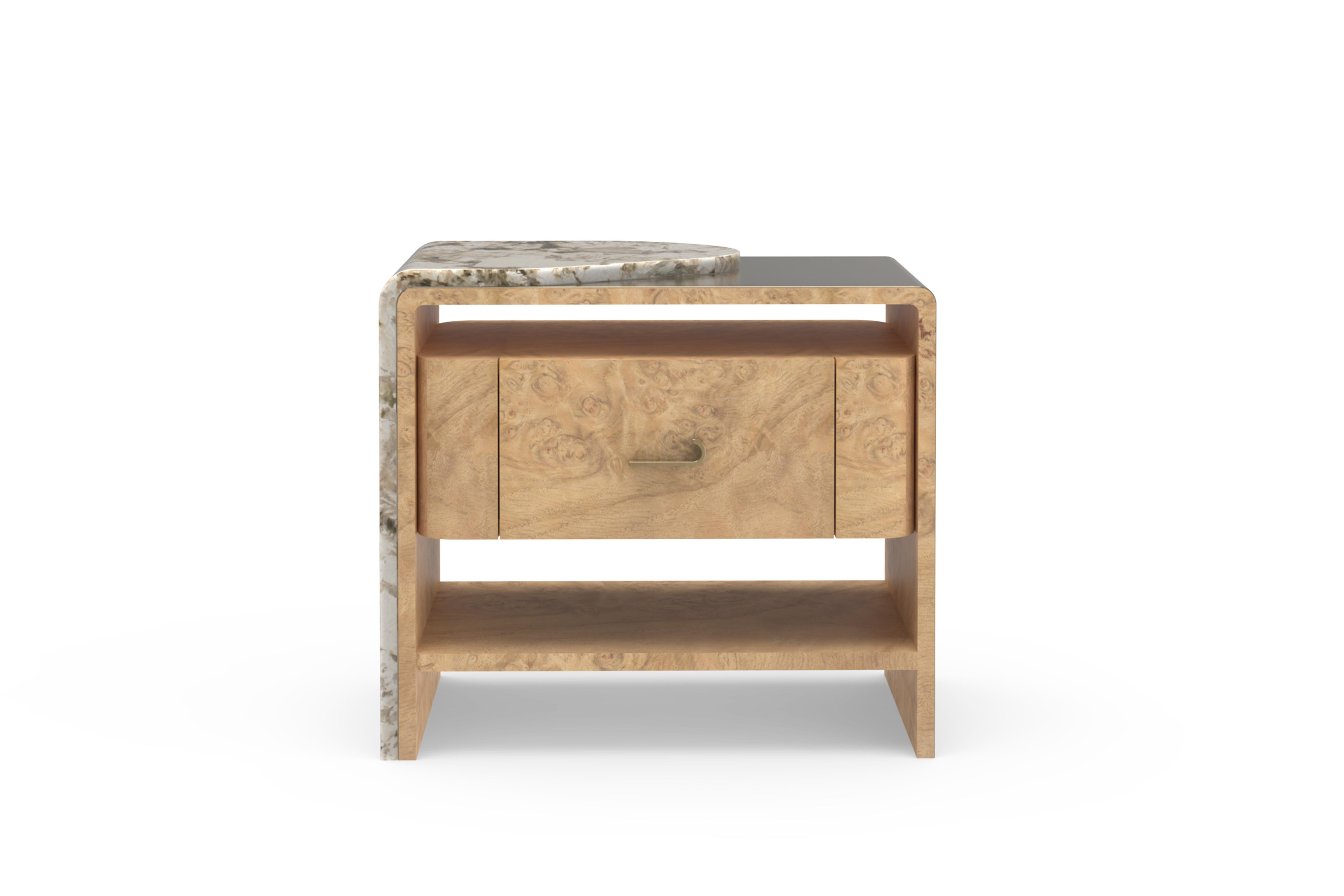 Modern Belmonte Bedside Table, Patagonia Granite, Handmade Portugal ...