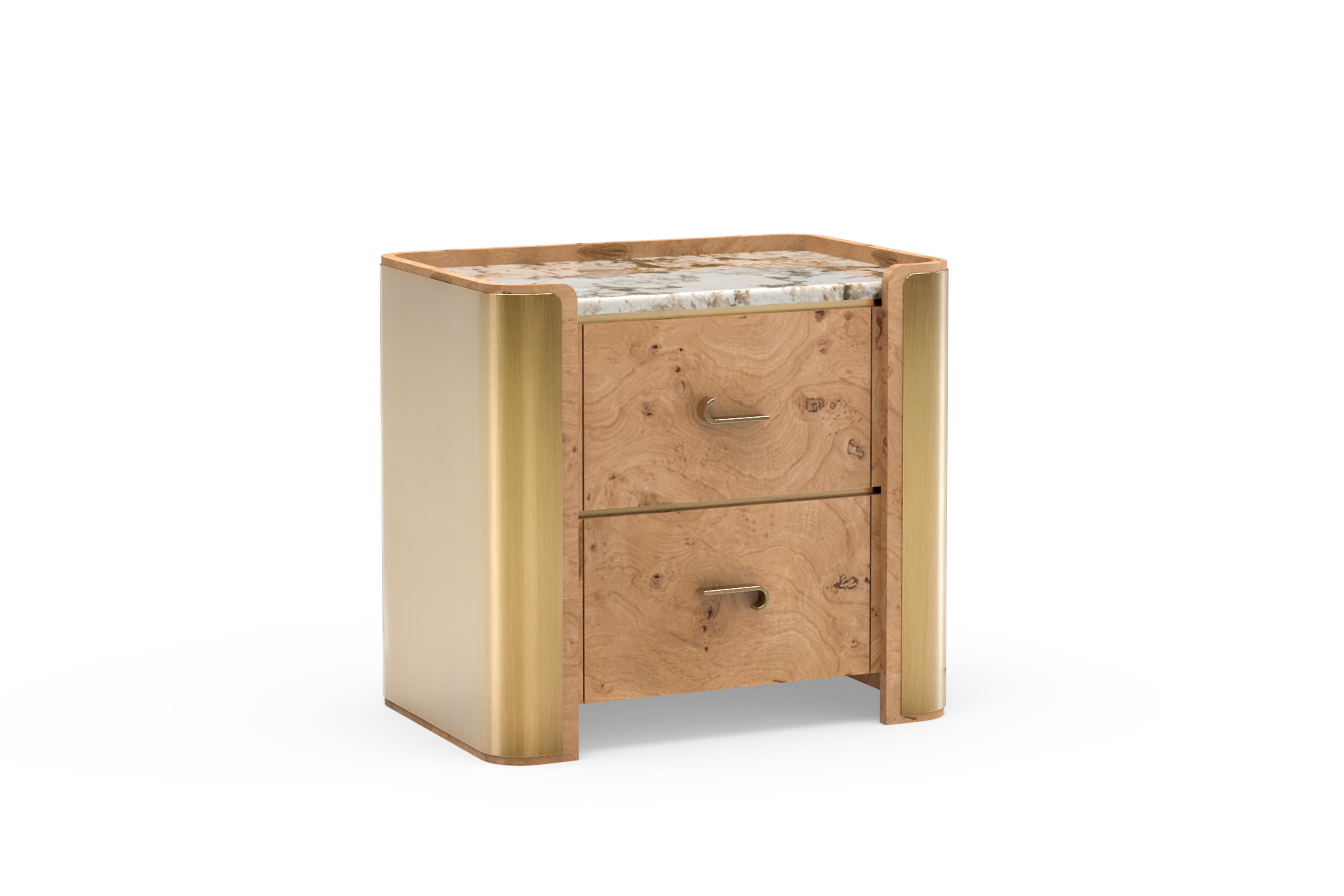 Modern Belmonte Bedside Table, Patagonia Granite, Handmade Portugal ...