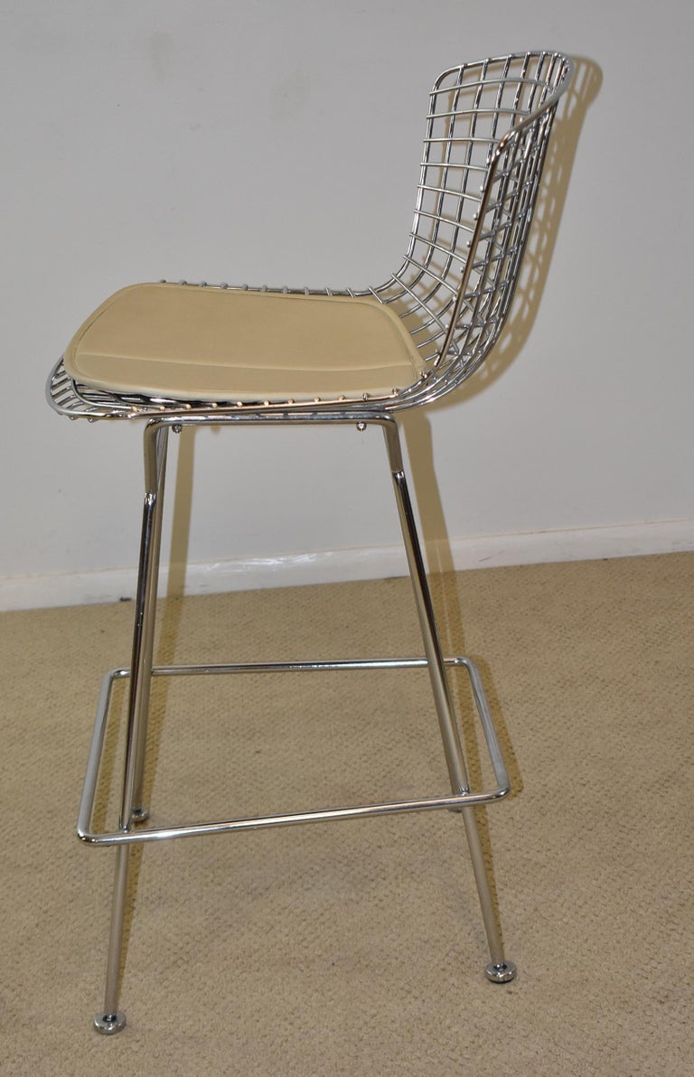 Modern Bertoia For Knoll Wire Bar Stool For Sale at 1stDibs