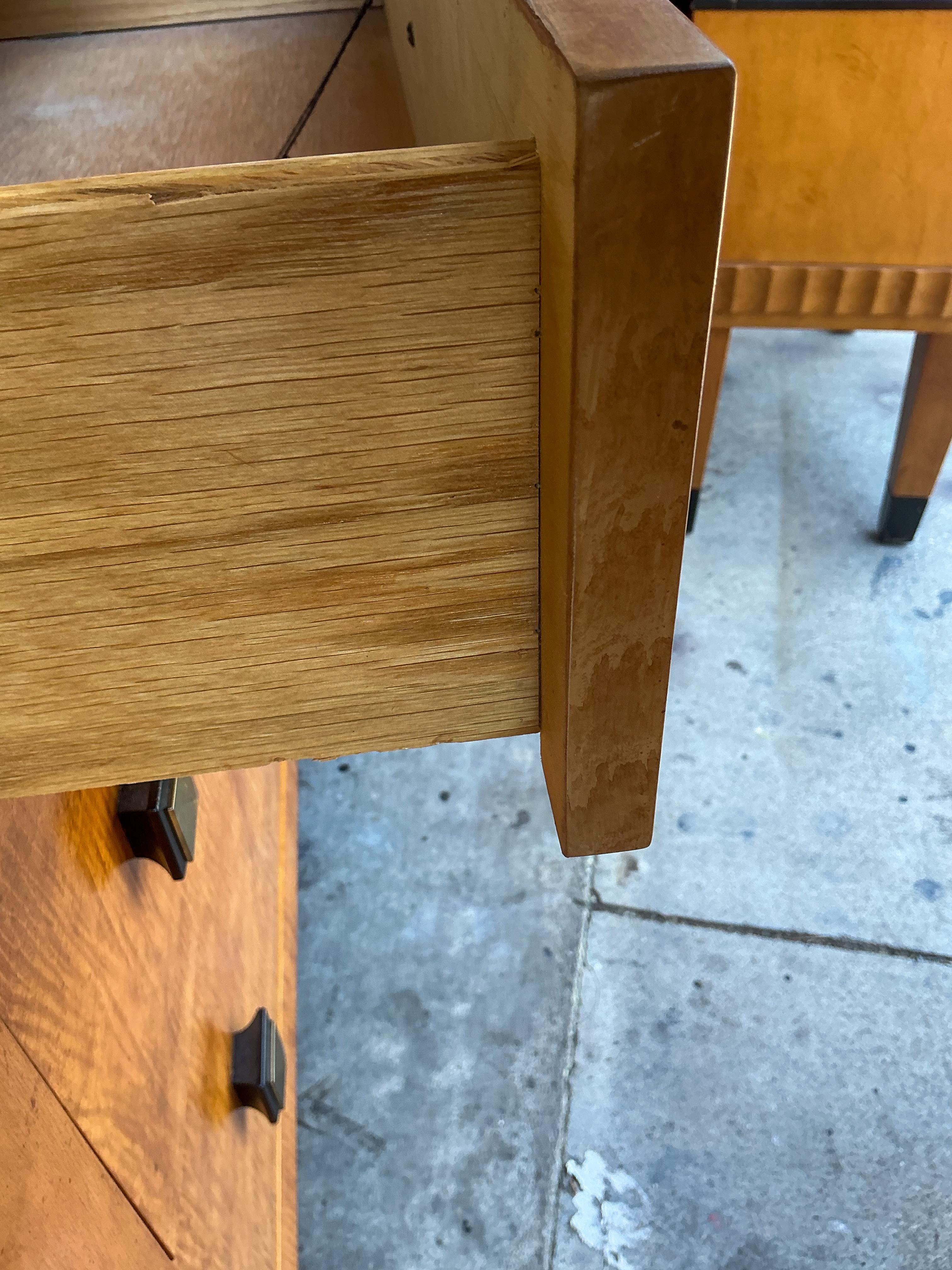 Modern Biedermeier Style Satinwood Commodes / Chests - Pair at 1stDibs