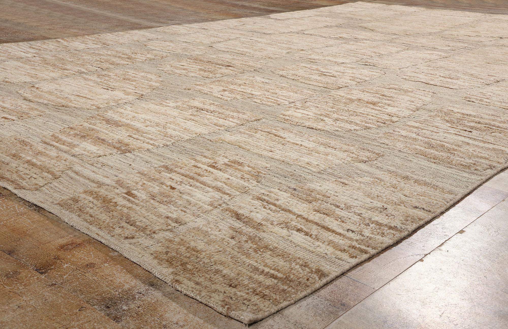 Modern Biomorphic Moroccan High-Low Rug, Biophilic Japandi Meets Wabi ...