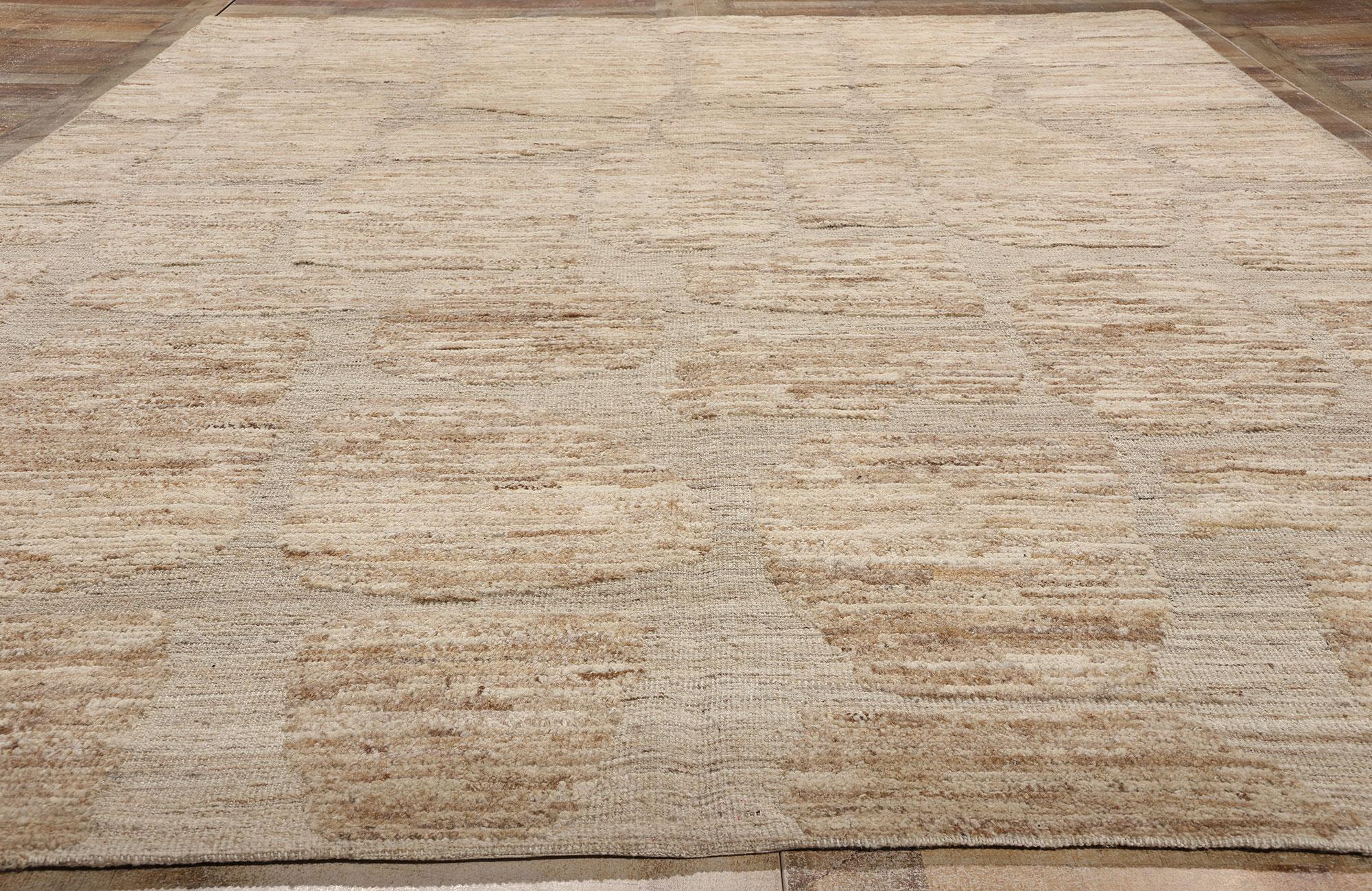 Modern Biomorphic Moroccan High-Low Rug, Biophilic Japandi Meets Wabi ...