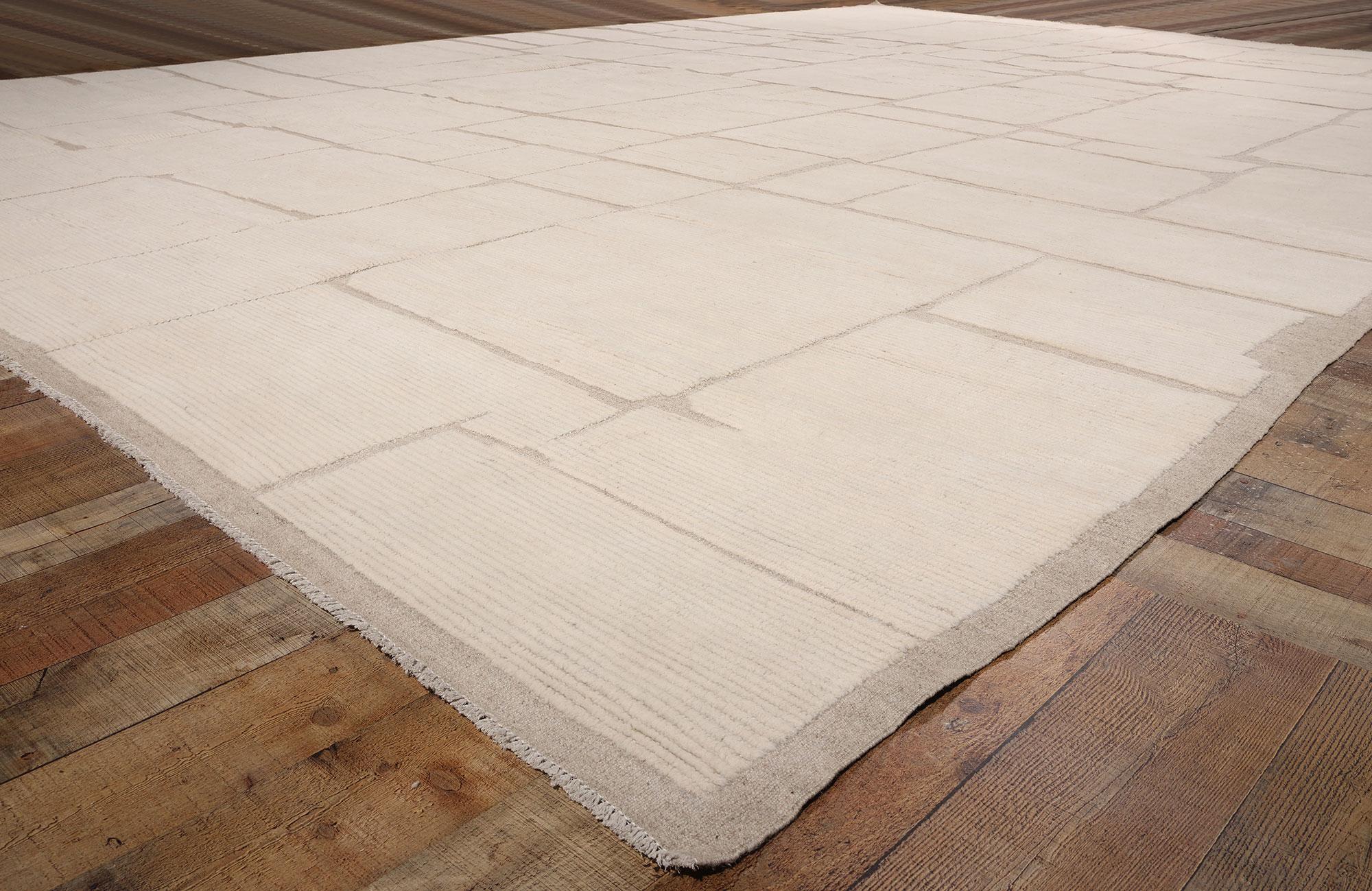 Modern Biophilic Moroccan High-Low Rug, Biophilia Japandi Meets Wabi ...